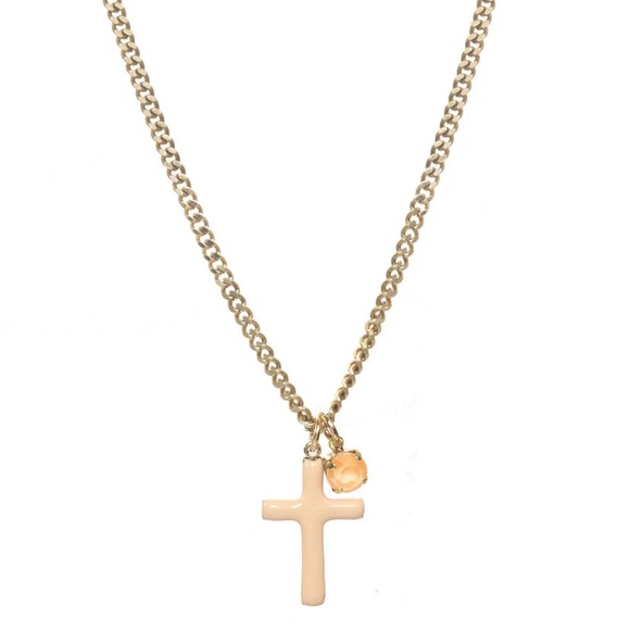 Tova | Jewelry | Tova Pop Cross Necklace Peach | Poshmark